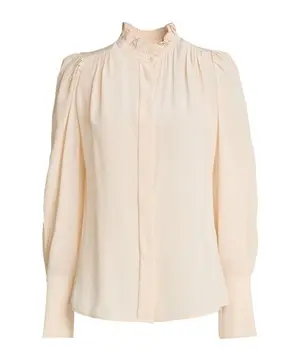 ISABEL MARANT ÉTOILE Isabel Marant Satin Mandarin Collar Blouse