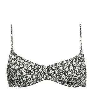 Tory Burch Floral Bikini Top - Black