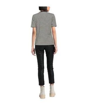 Tory Burch Striped Lace-up T-shirt