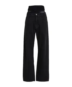 MAISON MARGIELA Plain Colour Denim Trousers - Black