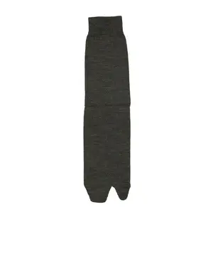 MAISON MARGIELA Casual Solidcolor Long Socks - Black