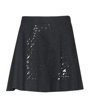 Rag & Bone Striped Aline Skirt - Black