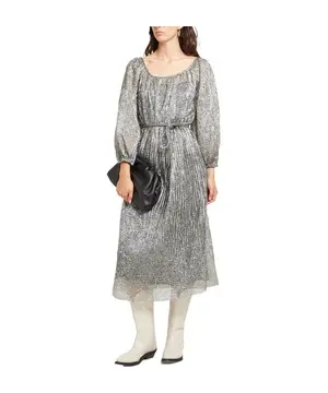 Tory Burch Metallic-finish Flared Skirt