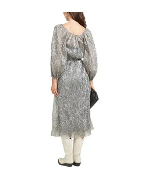 Tory Burch Metallic-finish Flared Skirt
