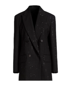 Max Mara Sequin Doublebreasted Blazer - Black