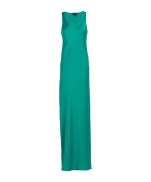 Rag & Bone Sleeveless Solidcolor Satin Dress - Green