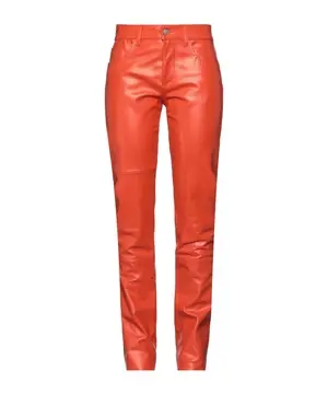 MAISON MARGIELA Leather Trousers - Red