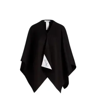 Max Mara Solidcolor Wrap Shawl - Black