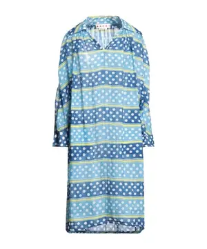 Marni Polka Dot Long-sleeve Dress - Blue