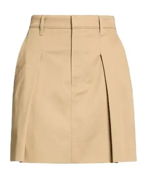 Brunello Cucinelli Solid-color Flared Skirt - Khaki