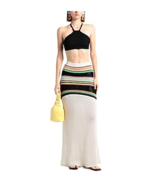 Chloé Striped Knit Flare Skirt