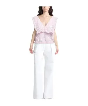 GANNI Sleeveless Lace Top