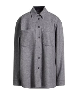 Max Mara Solidcolor Wool Shirt Jacket - Grey
