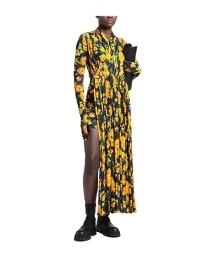 Balenciaga Floral-print Synthetic Jersey Dress