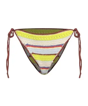 GANNI Striped Bikinis - Green