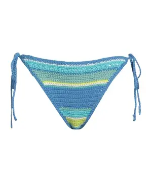 GANNI Striped Bikinis - Blue