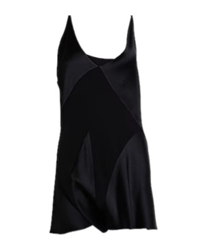 MAISON MARGIELA Solidcolor Satin Sleeveless Top - Black