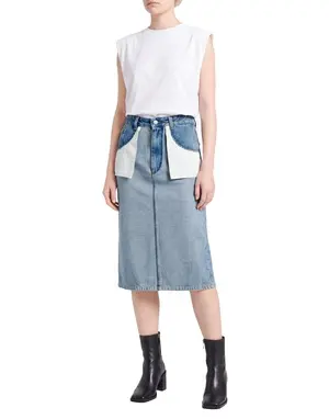 MAISON MARGIELA Mediumblue Denim Midi Skirt