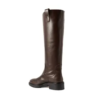 AeydĒ Solid Color Leather Knee Boots