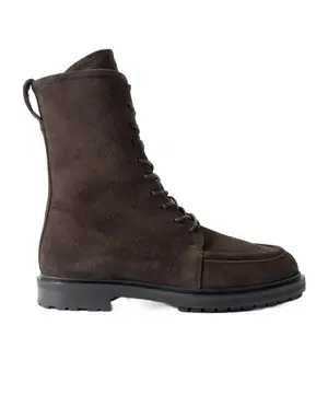 AeydĒ Solid Color Suede Ankle Boots