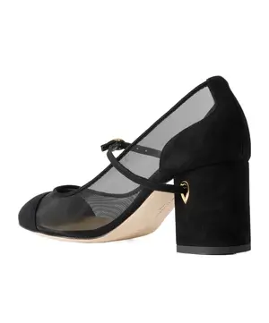 Jennifer Chamandi 65mm Paolo Mesh-panel Suede Pumps