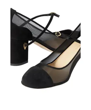 Jennifer Chamandi 65mm Paolo Mesh-panel Suede Pumps