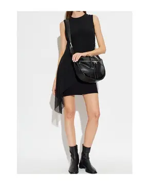 ALLSAINTS Sleeveless Ruched Asymmetric Mini Dress