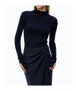 Pinko Ribbed-knit Pinstripe-pattern Dress