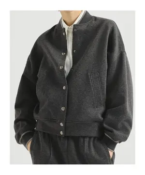 Brunello Cucinelli Techno Cotton And Cashmere Interlock Bomber Jacket