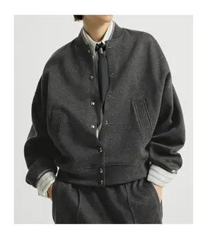 Brunello Cucinelli Techno Cotton And Cashmere Interlock Bomber Jacket
