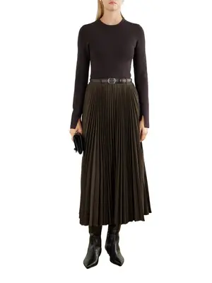 Simkhai Knitted Top With Pleated Skirt