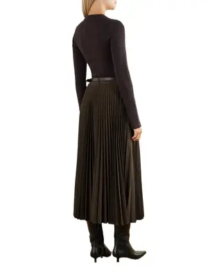 Simkhai Knitted Top With Pleated Skirt