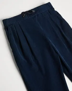 Brunello Cucinelli Pleated Velvet Jogger Trousers