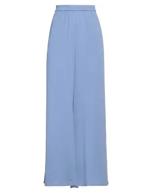 Max Mara Solid Color Pleated Pants - Blue
