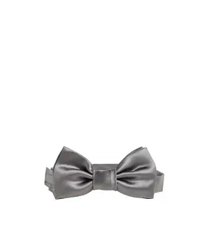 Brunello Cucinelli Satin Bow Tie - Light Gray