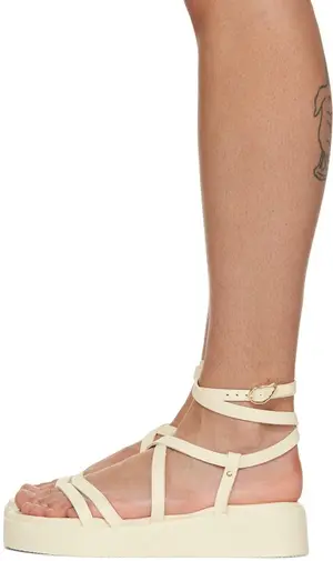 ANCIENT GREEK SANDALS Logo Flat Sandals