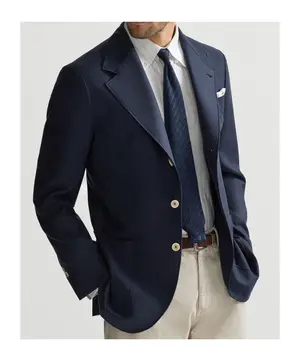 Brunello Cucinelli Cashmere Batavia Deconstructed Blazer With Patch Pockets