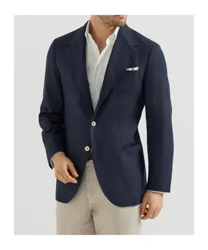 Brunello Cucinelli Cashmere Batavia Deconstructed Blazer With Patch Pockets