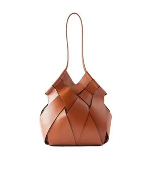 Ulla Johnson Charlotte Woven Leather Shoulder Bag - Brown