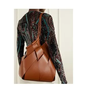 Ulla Johnson Charlotte Woven Leather Shoulder Bag