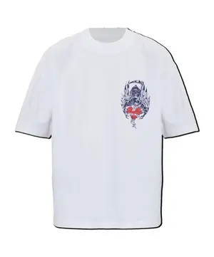 ALLSAINTS Skull Heart Graphic Short Sleeve T-shirt - White