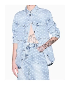 Armani Exchange Logo-print Denim Shirt