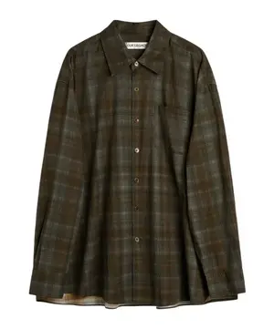 Our Legacy Checked Borrowed Shirt - Black