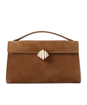 AQUAZZURA Bag Embellished With Gold Buckle Details - Brown