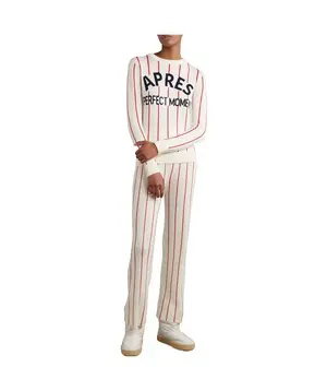 Perfect Moment Slalom Striped Merino Wool Leggings