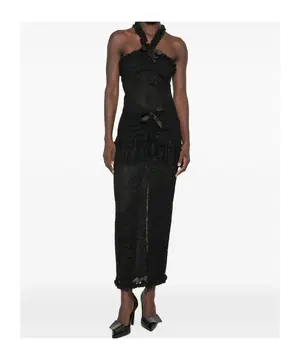 Alessandra Rich Chantilly Lace Evening Dress