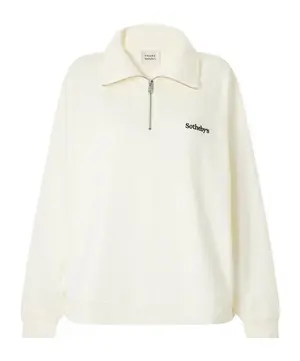 FRAME Cotton-jersey Half-zip Sweatshirt - No