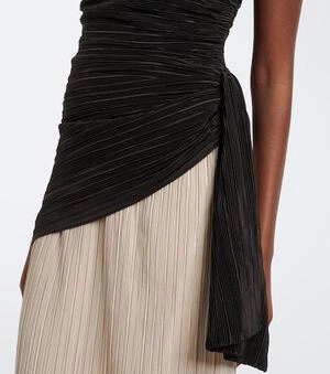 Simkhai Laia Plissé Bustier Dress