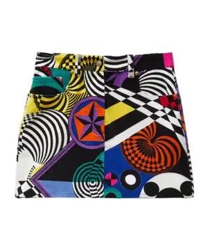 Versace Printed Velvet Mini Skirt - Multicolor
