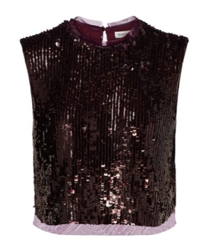 Simkhai Simkhai Cydia Sequined Top Brown